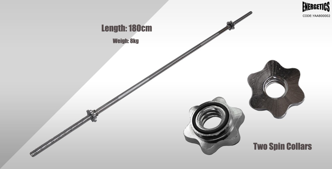Total 33kg Barbell Weight Set - 180cm Barbell Bar + 7.5kgx2 & 5kgx2 ...